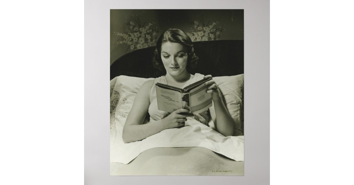 Woman Reading Book Poster | Zazzle