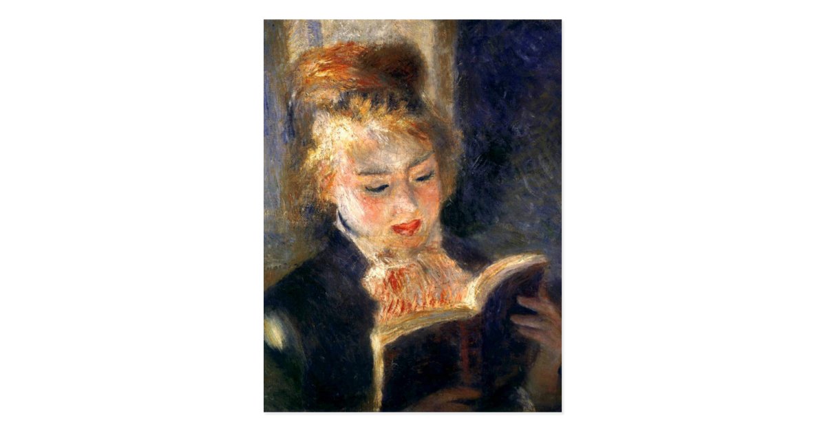 Woman Reading Postcard | Zazzle.com