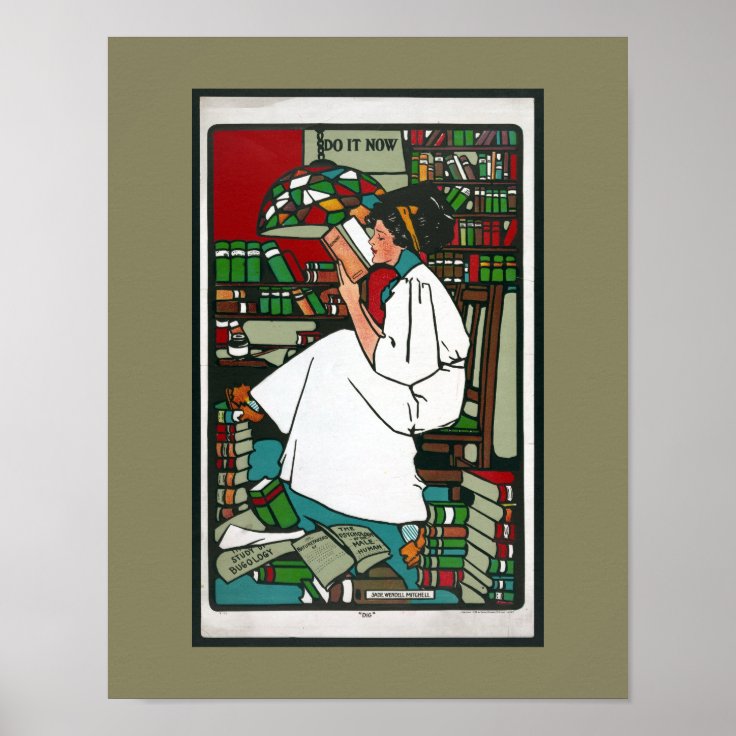 Woman Reading Poster | Zazzle