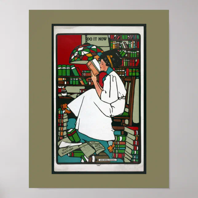 Woman Reading Poster | Zazzle