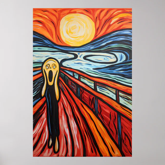 Woman screaming poster | Zazzle