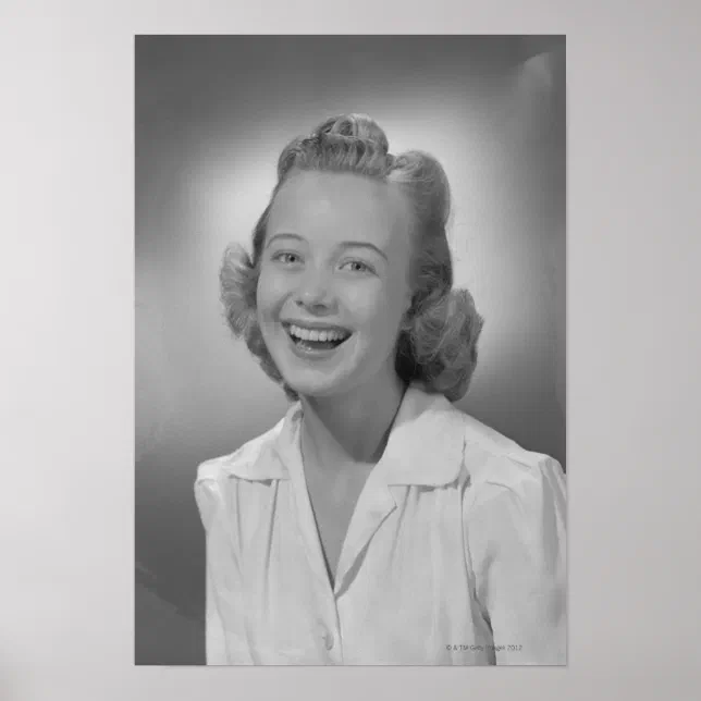 Woman Smiling Poster | Zazzle