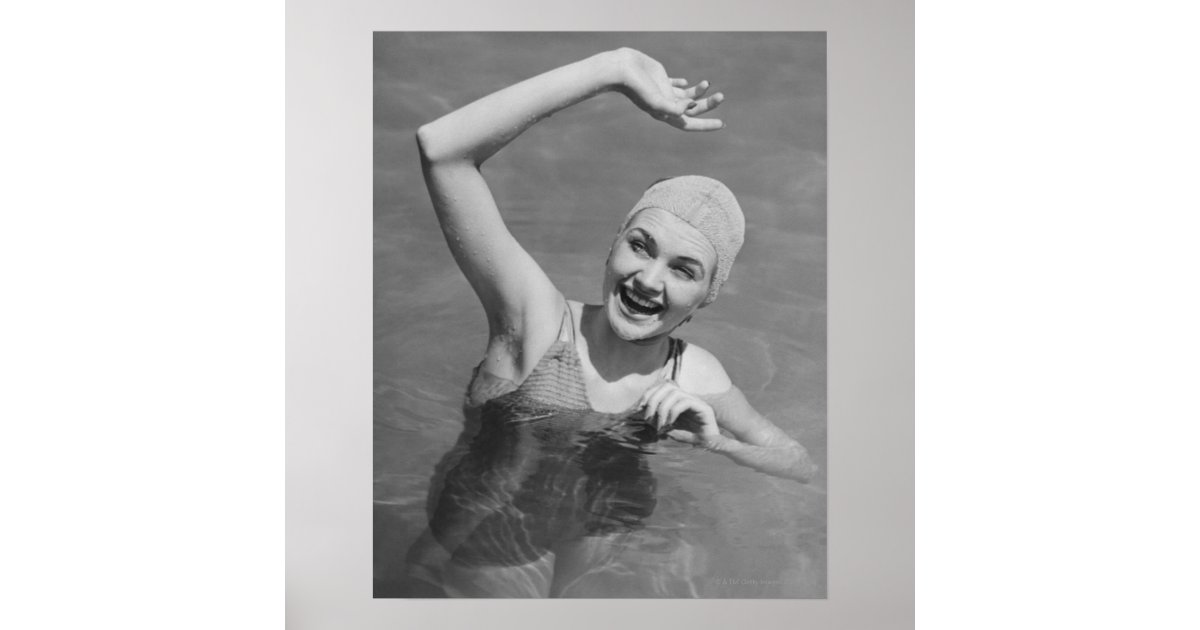 Woman Waving Poster | Zazzle