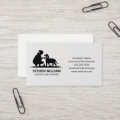 Woman with Dog Logo Business Card | Zazzle