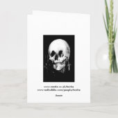 Woman with Halloween Skull Reflection In Mirror Card | Zazzle