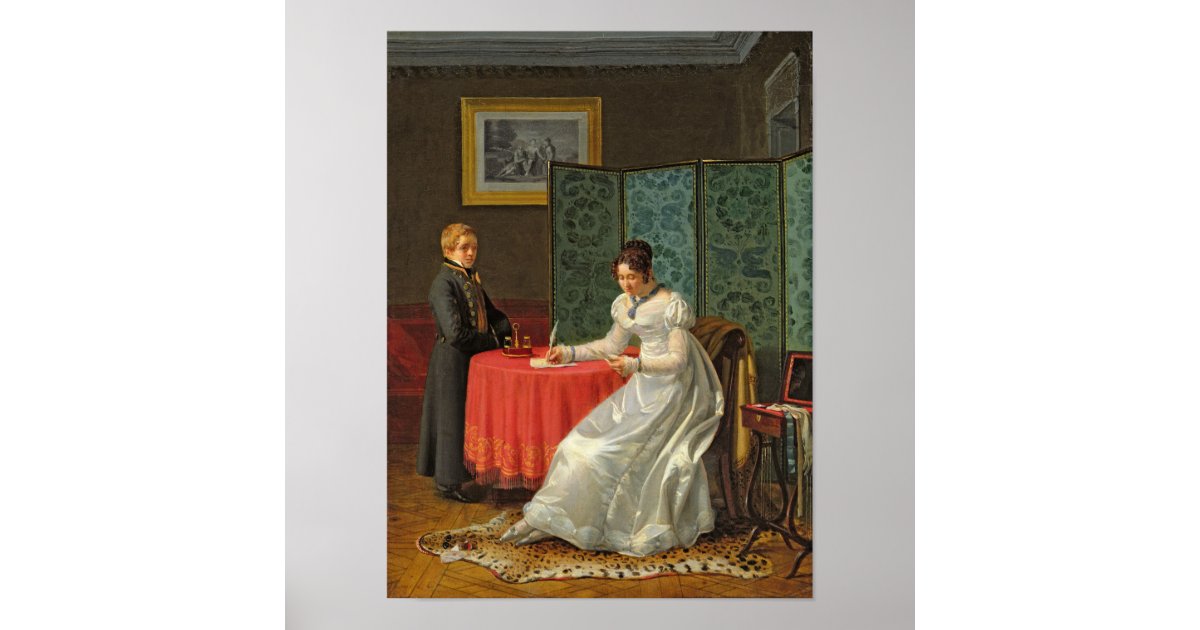Woman Writing a Letter Poster | Zazzle