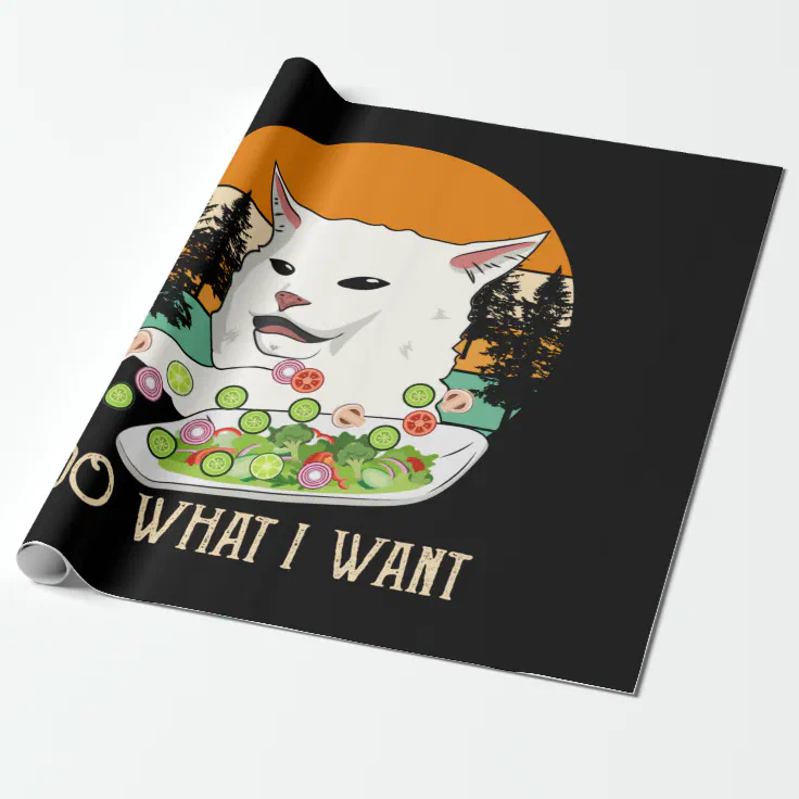 Woman Yelling At Cat Meme, Cat Meme Wrapping Paper | Zazzle