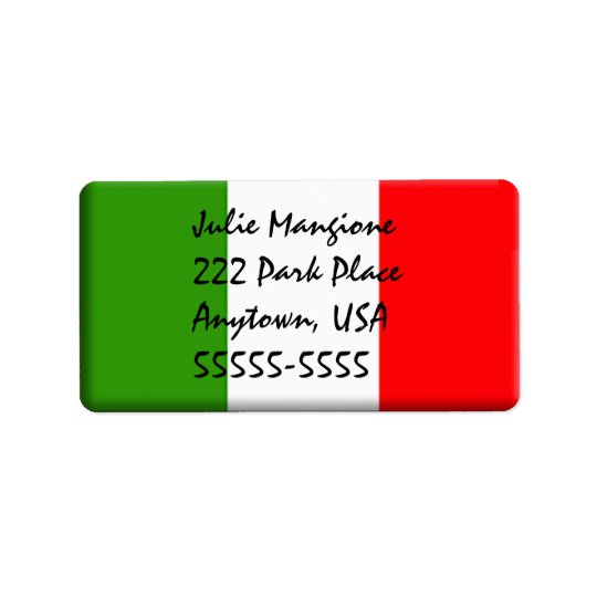 Woman's Classic Italian Address Label Template | Zazzle.com