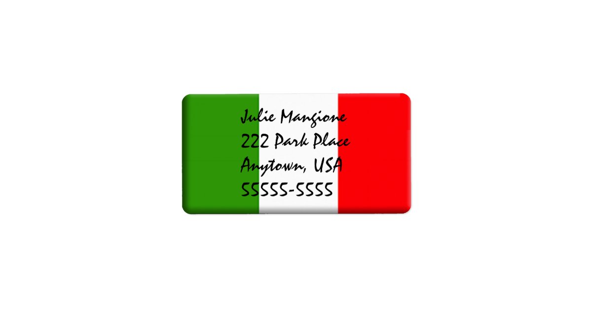 Woman's Classic Italian Address Label Template | Zazzle