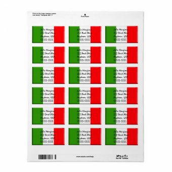 Woman's Classic Italian Address Label Template | Zazzle