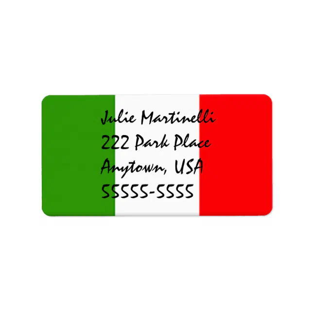 Woman's Classic Italian Address Label Template | Zazzle
