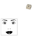 Womans eyes lips Face makeup Art Rubber Stamp | Zazzle