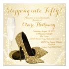 Stepping Into 50 Birthday Party Red Shoes Invitation | Zazzle.com