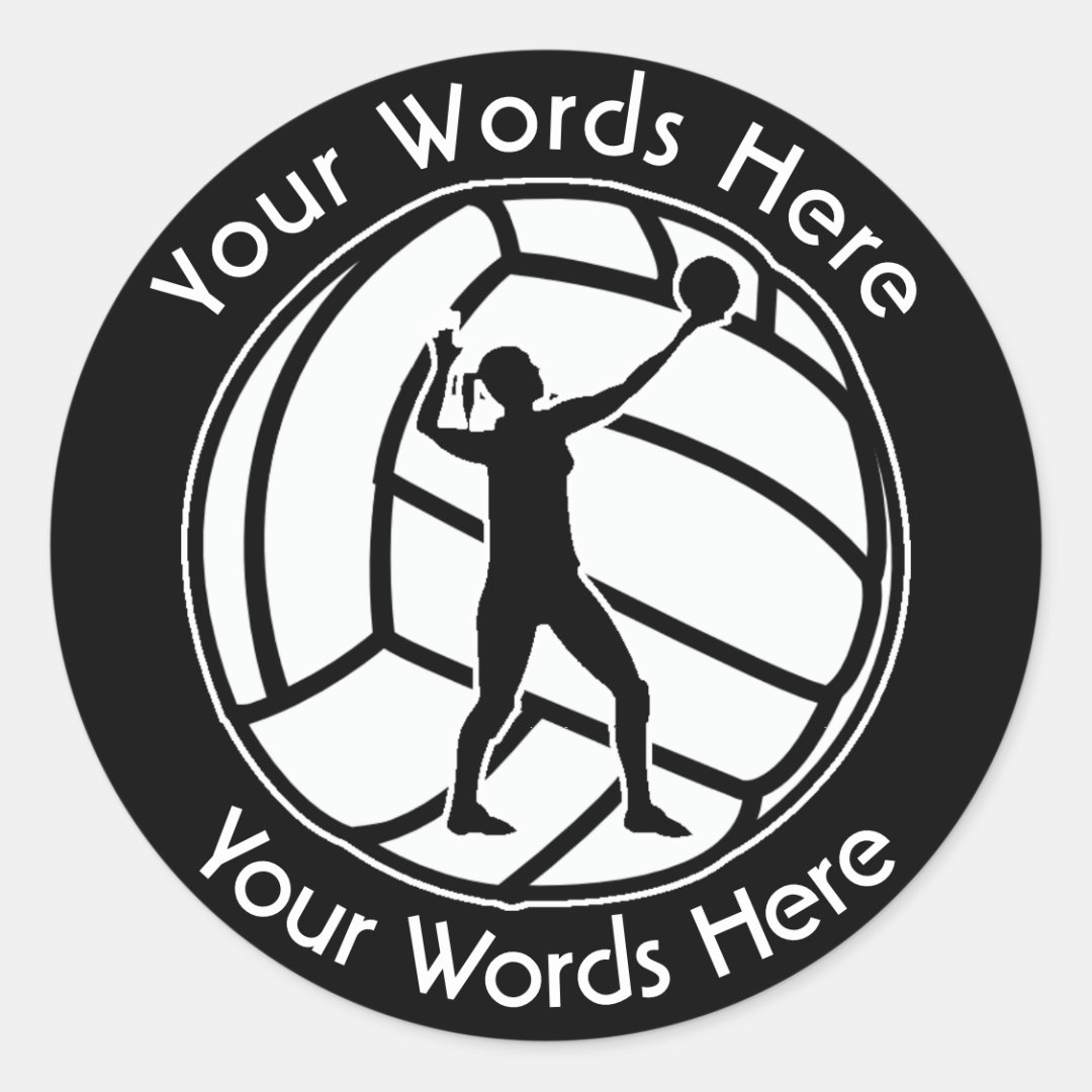 Woman's Volleyball Custom Sticker | Zazzle