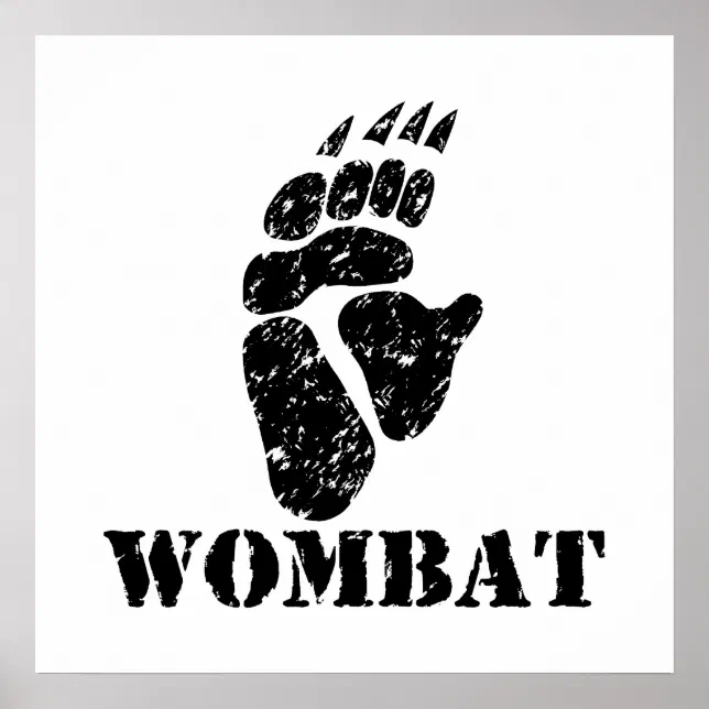Wombat Footprint Poster | Zazzle