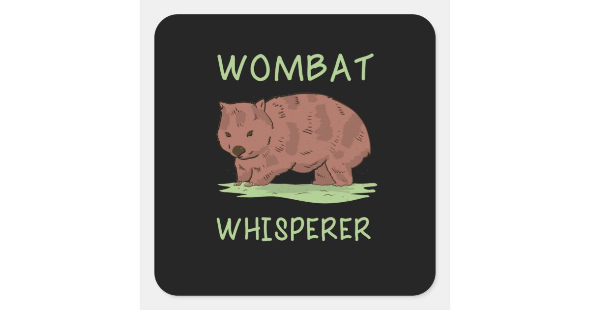 Wombat Square Sticker | Zazzle