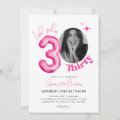 Women 30th Birthday Pink Ballon Modern Photo Invitation | Zazzle
