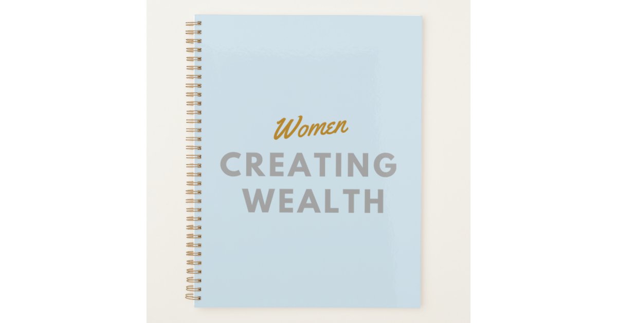 Women Creating Wealth Planner | Zazzle