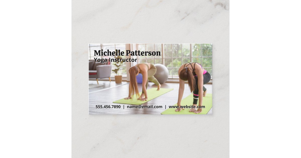 Women Doing Yoga | Stretching Business Card | Zazzle