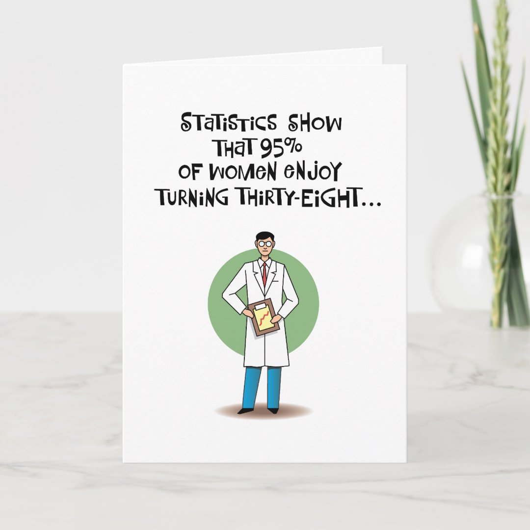 Women Enjoy Turning 38 Birthday Card | Zazzle