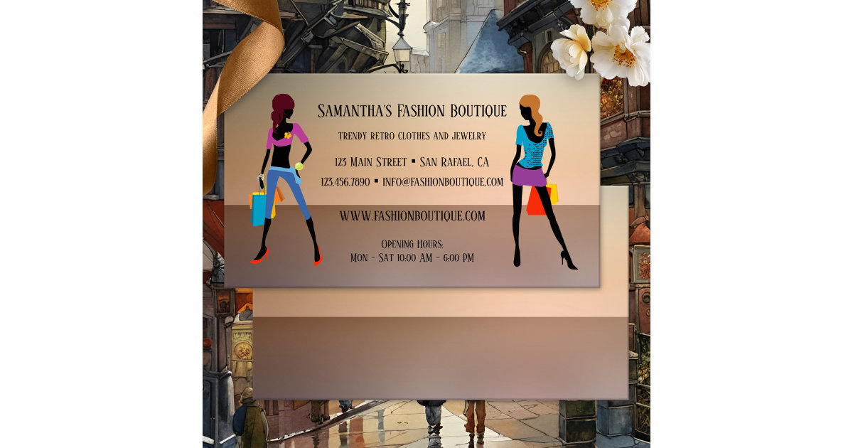 Women Fashion Retail Store Business Card | Zazzle