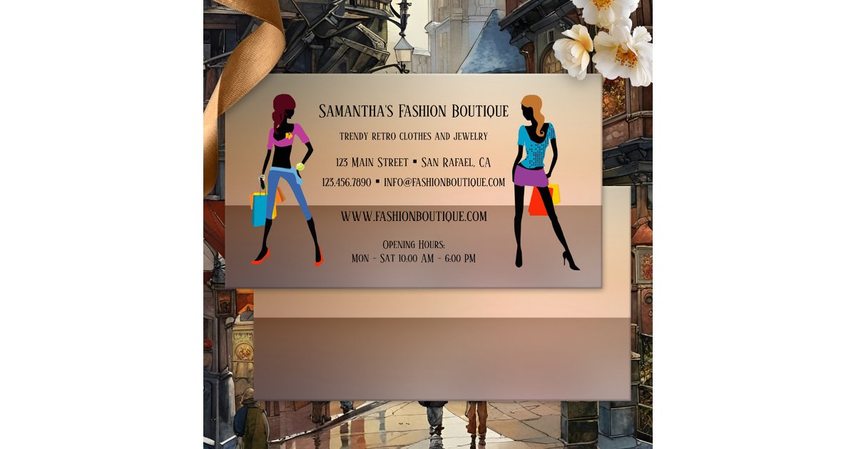 Women Fashion Retail Store Business Card | Zazzle