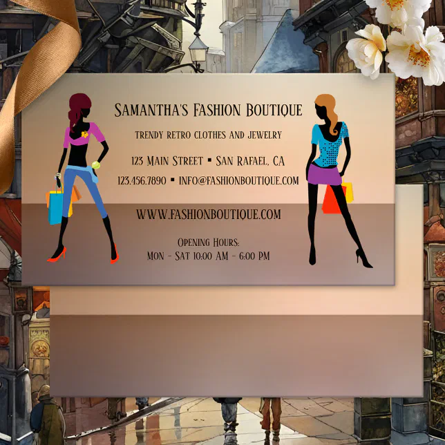 Women Fashion Retail Store Business Card | Zazzle