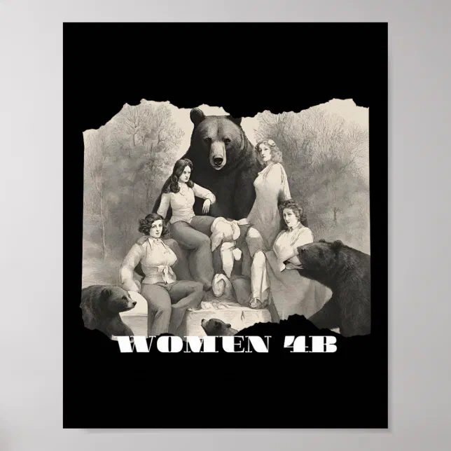 Women For Bears 4b Movement Feminist Empowering Ar Poster | Zazzle