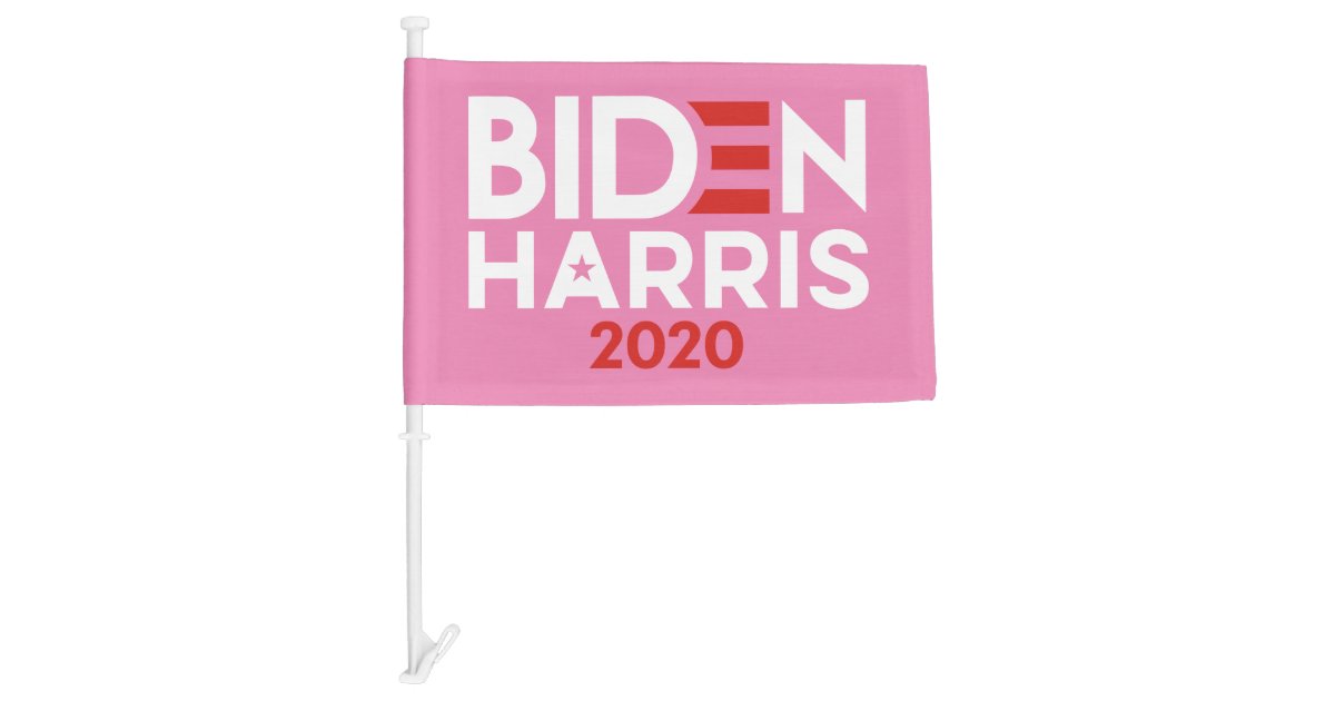 Women for Joe Biden Kamala Harris 2020 Red pink Car Flag | Zazzle