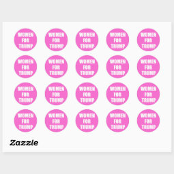 Women for Trump Classic Round Sticker | Zazzle