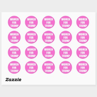 Women for Trump Classic Round Sticker | Zazzle