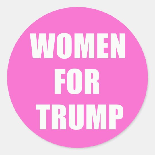 Women for Trump Classic Round Sticker | Zazzle.com