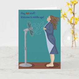 Women, humorous, funny, menopause, hot flashes card | Zazzle