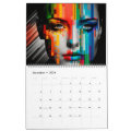 Women in Detail 12 Month Calendar (split pages) | Zazzle