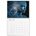 Women in Detail 12 Month Calendar (split pages) | Zazzle