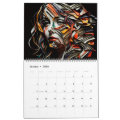 Women in Detail 12 Month Calendar (split pages) | Zazzle