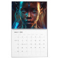 Women in Detail 12 Month Calendar (split pages) | Zazzle