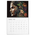 Women in Detail 12 Month Calendar (split pages) | Zazzle