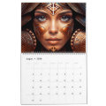Women in Detail 12 Month Calendar (split pages) | Zazzle