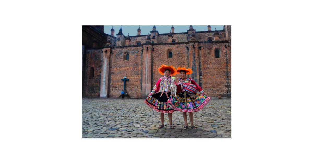 Women in Traditional Clothing, Cusco, Peru Postcard | Zazzle.com
