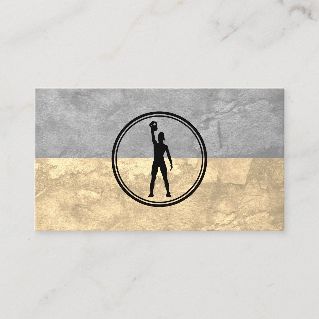 Women Lifting Kettle Bell Weight | Fitness Business Card | Zazzle