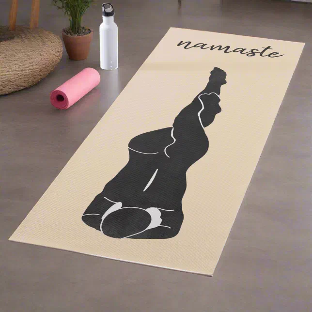 Women Poses Movements Namaste Yogi Blush Pink Yoga Mat | Zazzle
