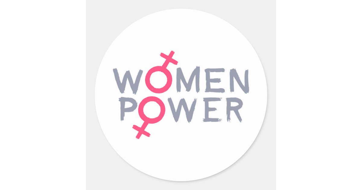 Women Power Classic Round Sticker | Zazzle