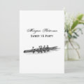 Women Rowing Rowers Crew Team Water Sports Black Invitation | Zazzle