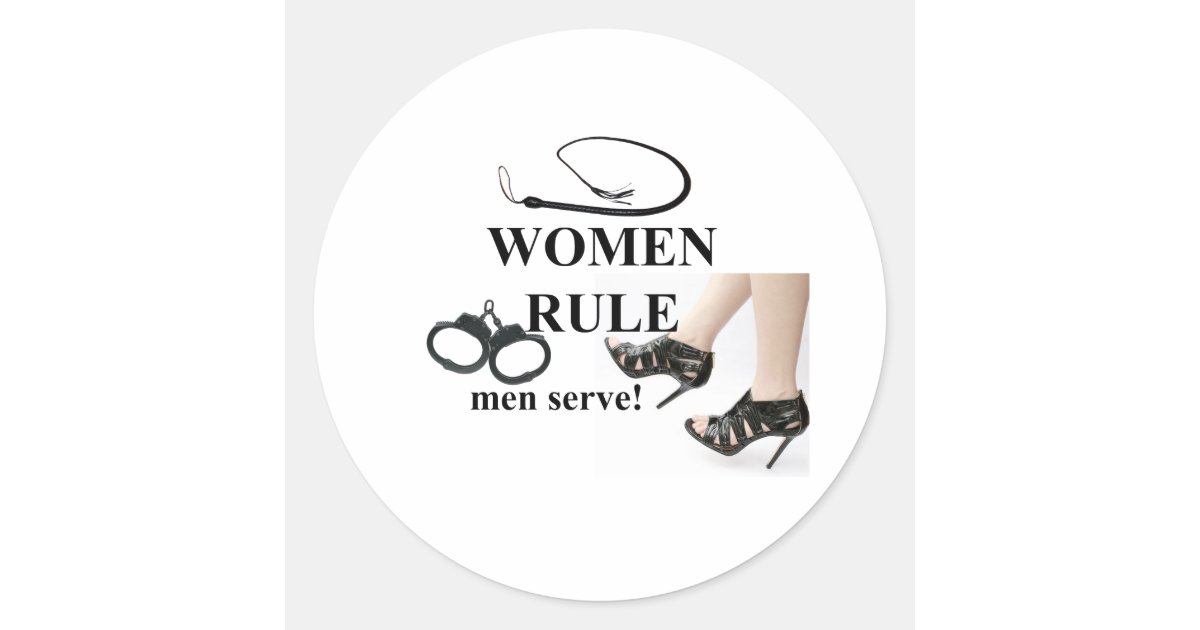WOMEN RULE CLASSIC ROUND STICKER | Zazzle