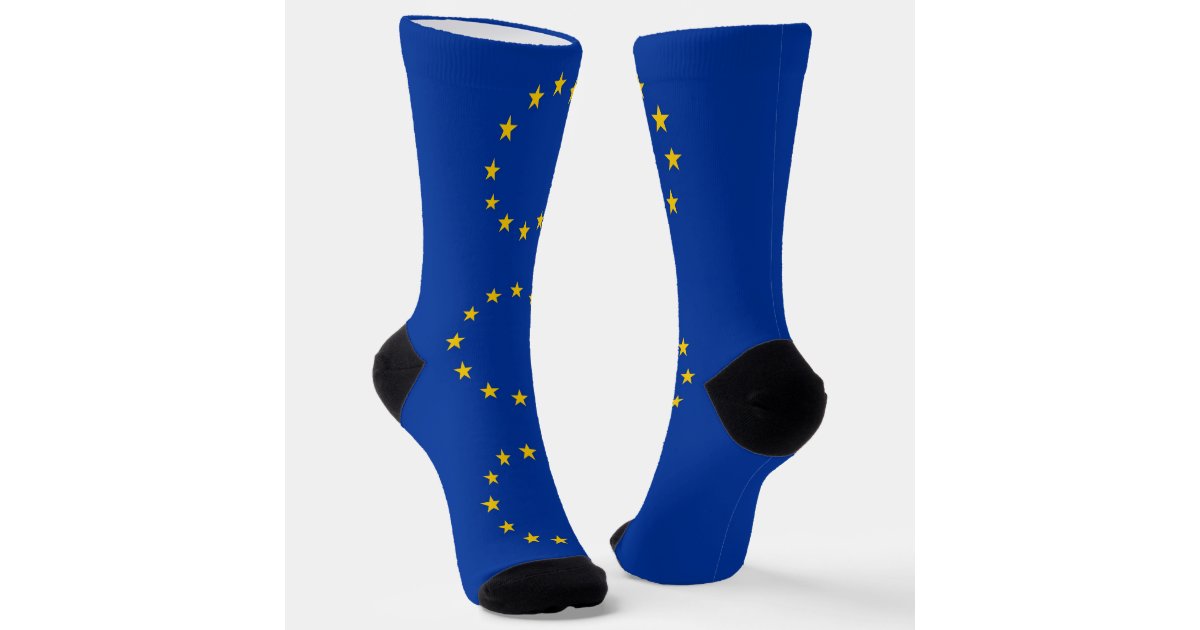 Women socks with flag of European Union | Zazzle