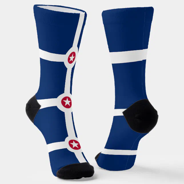 Women sustainable socks with flag of Indianapolis | Zazzle