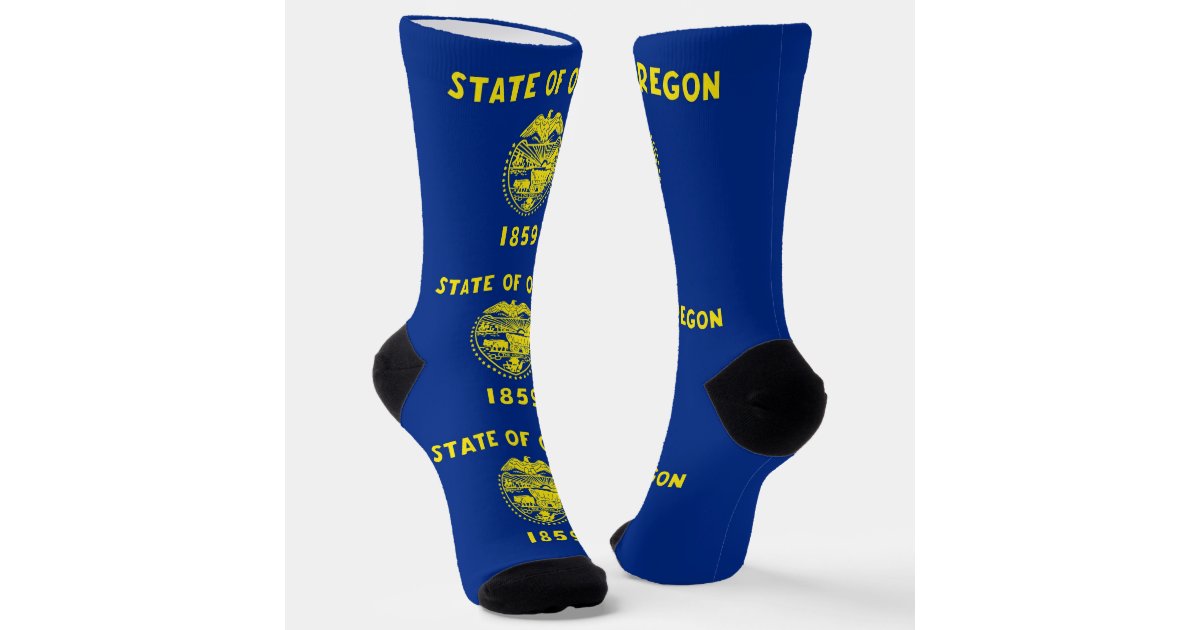 Women sustainable socks with flag of Oregon | Zazzle