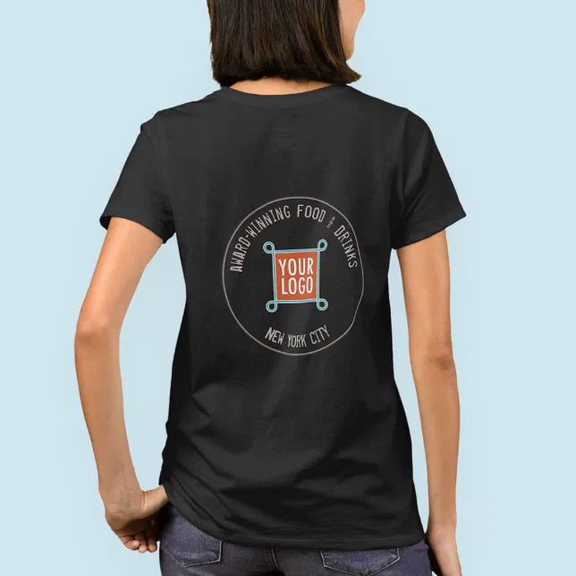 Women T-Shirt with Custom Logo on Back or Front | Zazzle