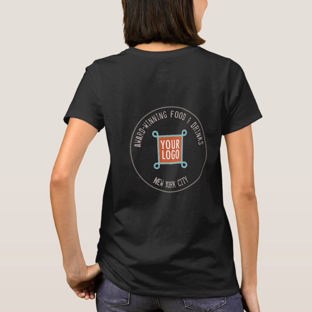 Women T-Shirt with Custom Logo on Back or Front | Zazzle